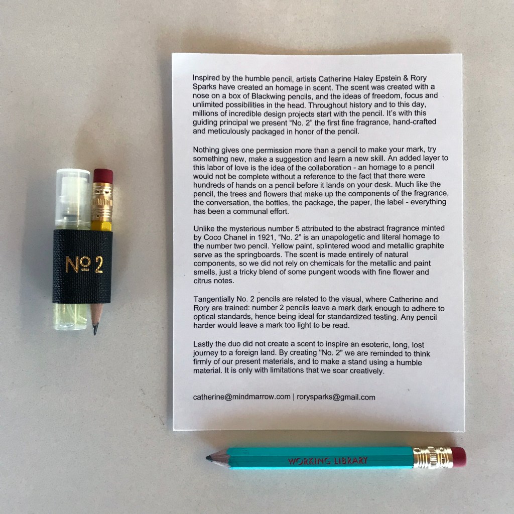 No. 2 — a beautiful pencil-scented fragrance with an unfortunate name ...